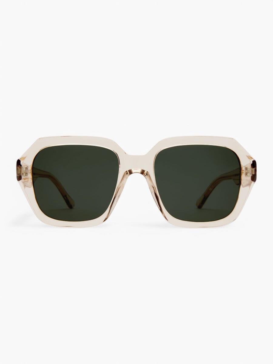 Saunders Champagne with Green Lenses Sunglasses | FINLAY